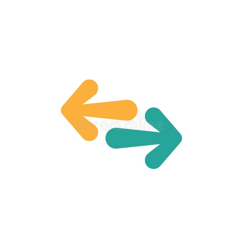 Two Opposite Arrows Isolated Stock Illustrations – 500 Two Opposite ...
