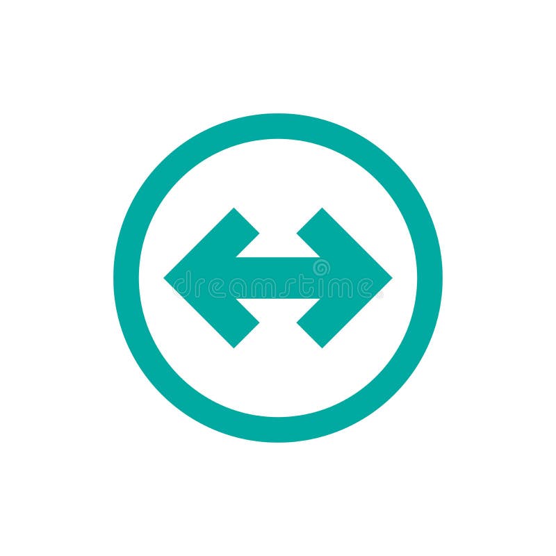 Set of Arrows. Blue Left and Right Rounded Arrows in Blue Circle Icons ...