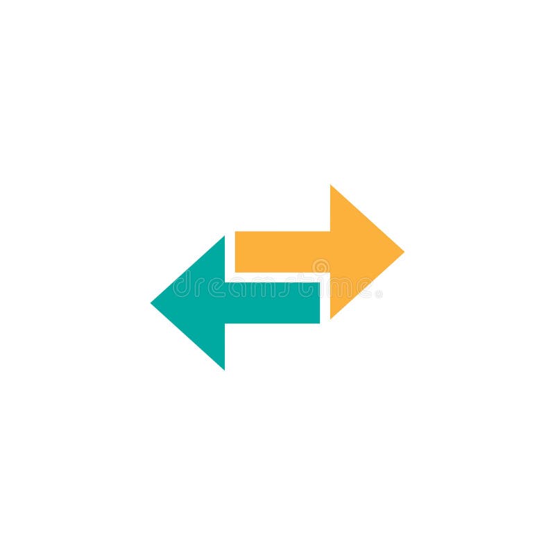 Two Opposite Arrows Isolated Stock Illustrations – 500 Two Opposite ...