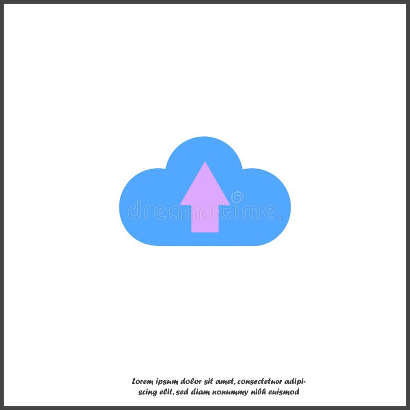 Vector Icon Upload on White Isolated Background. Cloud and Arrow Icon ...