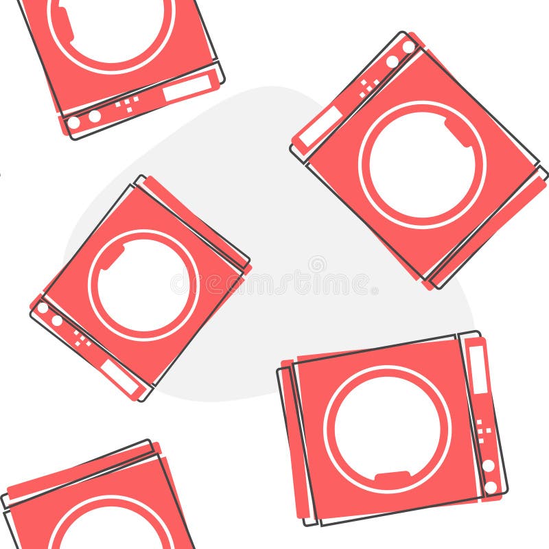 Vector Icon of a Washing Machine Cartoon Style. Home Appliances on ...