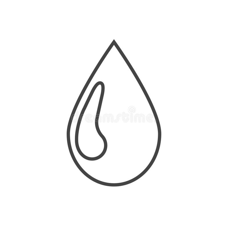 Vector Icon Water Drop on White Isolated Background. Layers Grouped for ...