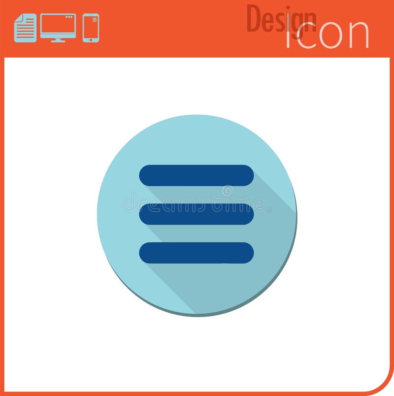 Vector Icon on White Background. Designer Trend. Menu Icon for Use on ...