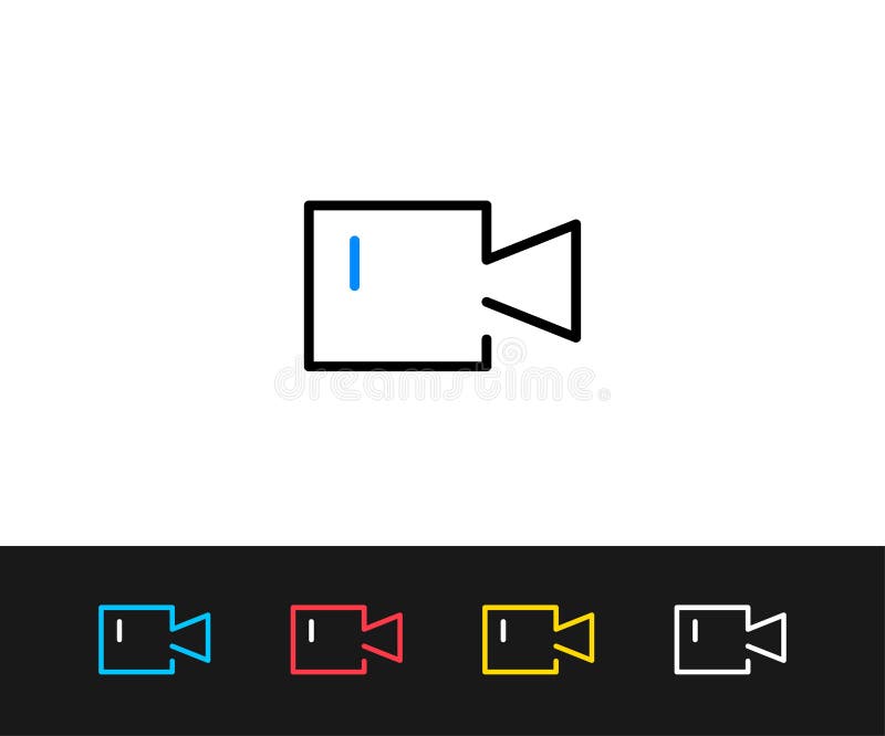 Vector Movie Camera Icon. Video Production, Camcorder, Filmmaking ...