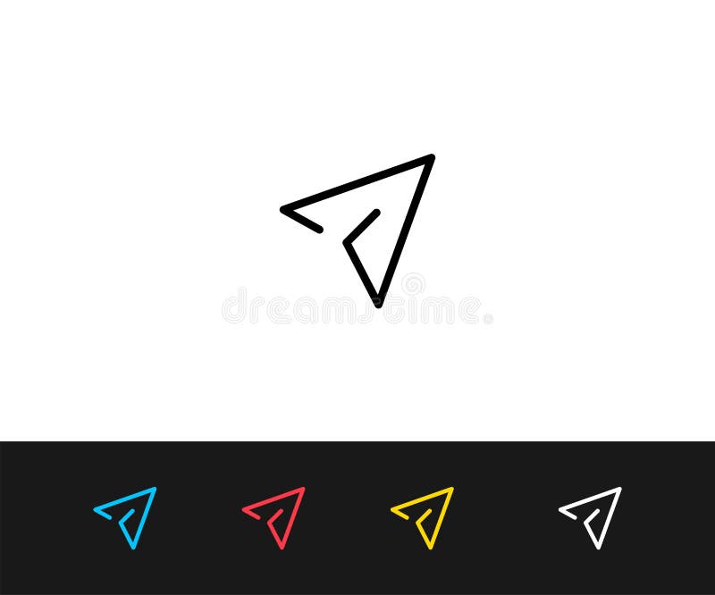 Cursor, Plane Icon. Premium Quality Graphic Design. Editable Stroke ...