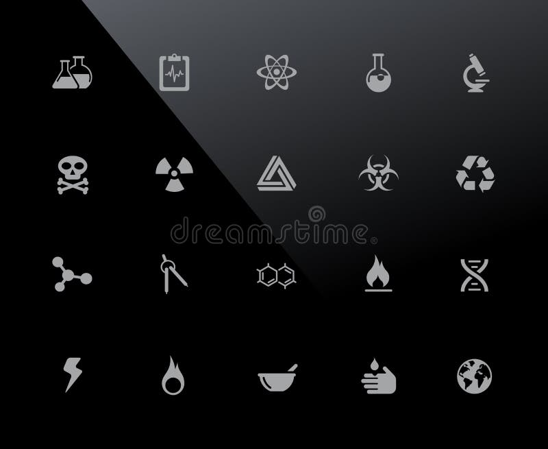Science Icons // Clean Series Stock Vector - Illustration of graduated ...