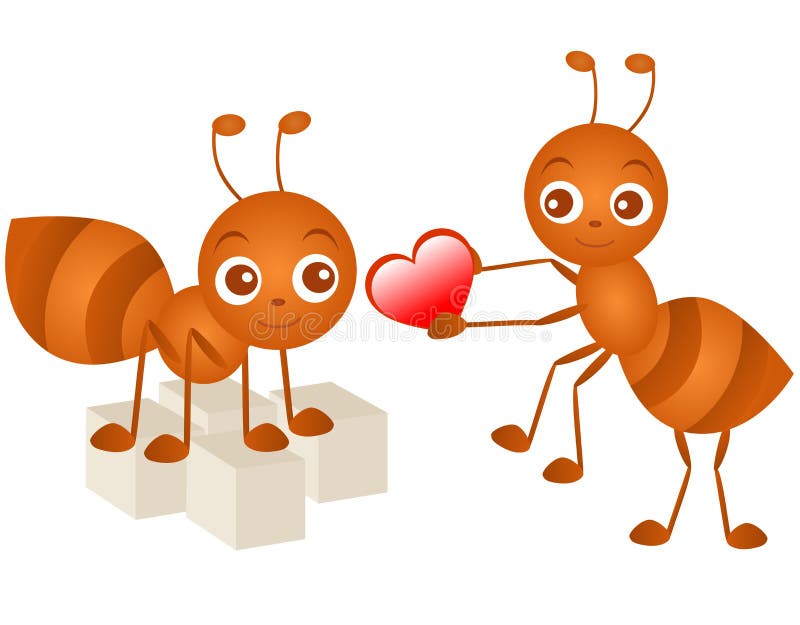 Vector Icons : Ant in love stock vector. Illustration of insect - 22324224