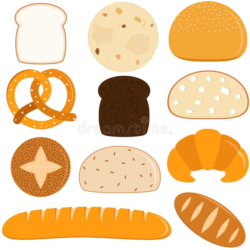 Multigrain Bread Outline Shape Stock Vector - Illustration of granary ...