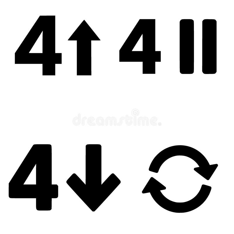 4 Count Breathing Pattern Vector Icon Set Stock Image - Image of ...