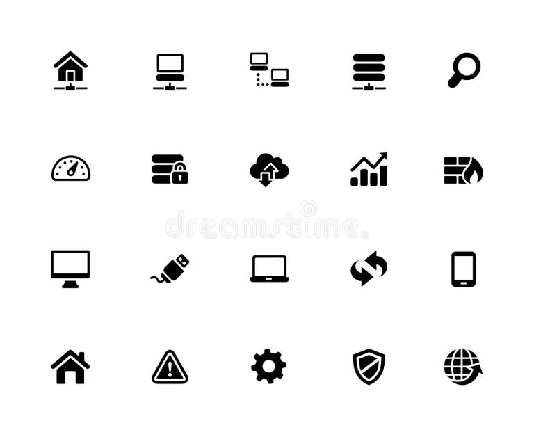Developer Icons // 32 Pixels Icons White Series Stock Vector ...