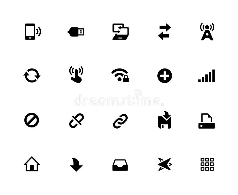 Web & Mobile Icons - 6 // 32 Pixels Icons White Series Stock Vector ...