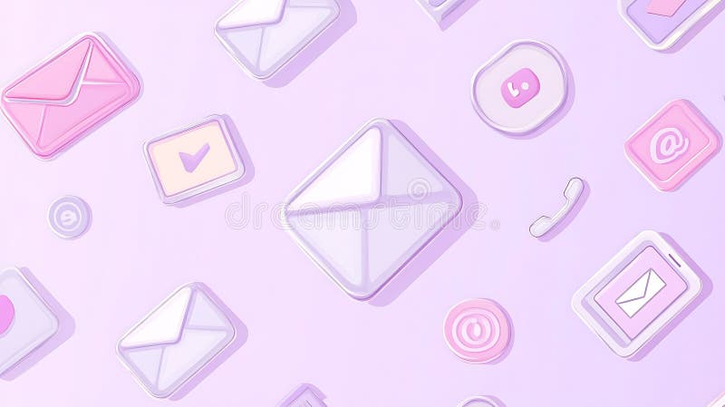 Vector Icons of Digital Communication Like Email, Phone, Stock ...