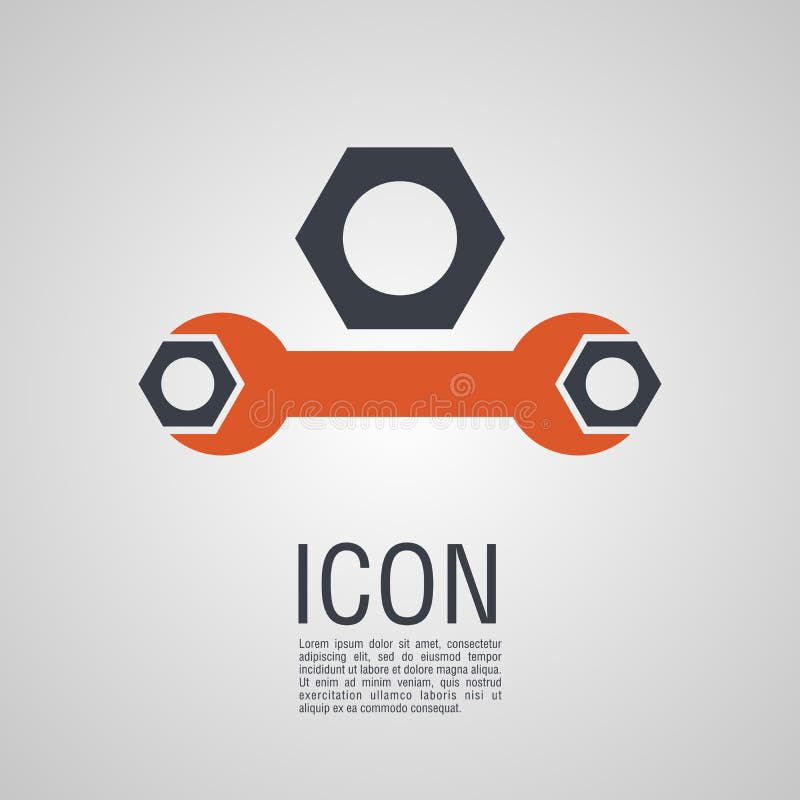 Vector Icons in the Form of Nuts and Bolts Gear Wheel. Stock Vector ...