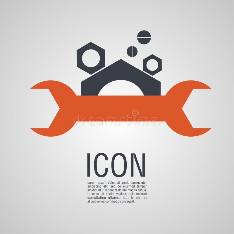 Vector Icons in the Form of Nuts and Bolts Gear Wheel. Stock Vector ...