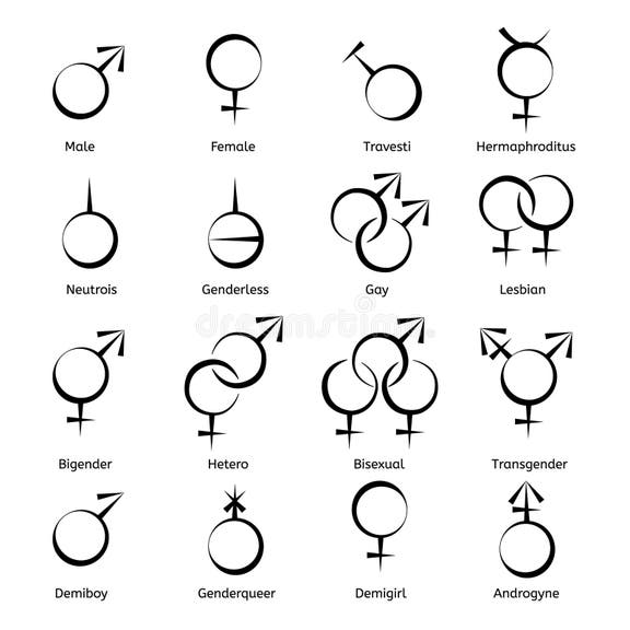 Vector Icons on Gender Differences Stock Vector - Illustration of ...