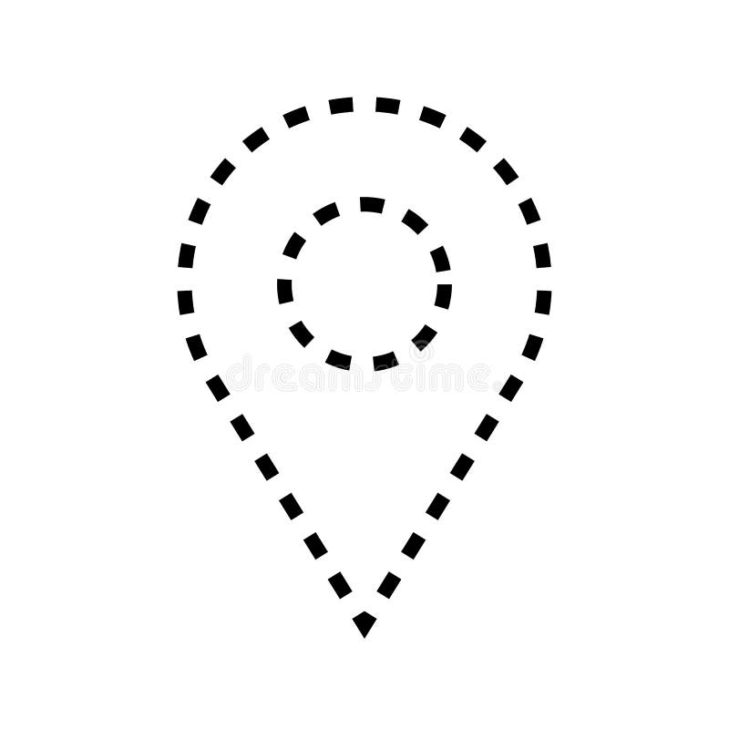 Map Pin Icon Built with Dots. Vectors. Stock Vector - Illustration of ...