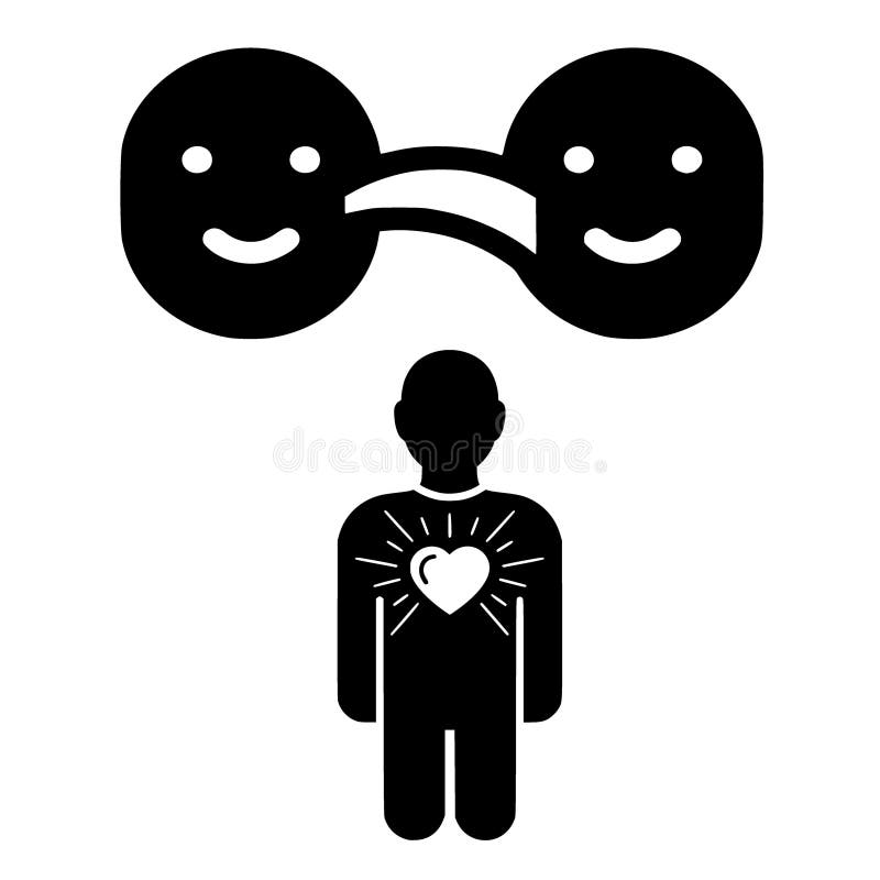 Joy of Giving and Connection Vector Icon Set for Empathy and Wellbeing ...