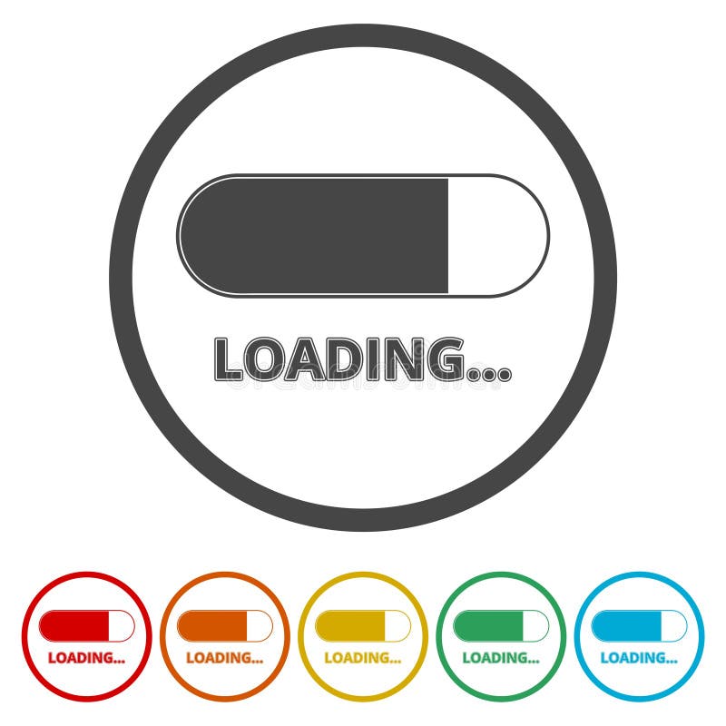 Vector icons `loading` stock vector. Illustration of sign - 129942996