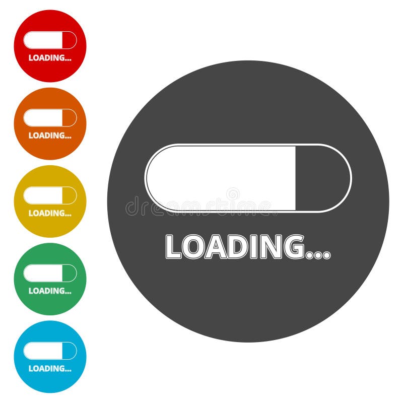 Vector icons `loading` stock vector. Illustration of blue - 131777232