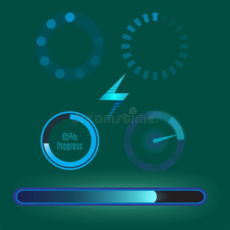 Vector Icons for Mobile Applications Design Web Internet Loading ...