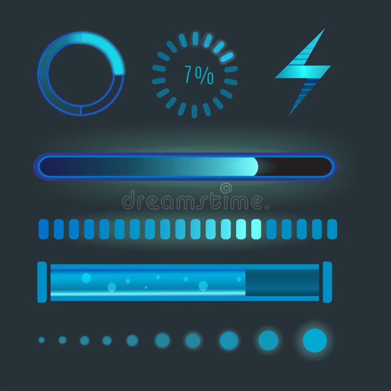 Vector Icons for Mobile Applications Design Web Internet Loading ...