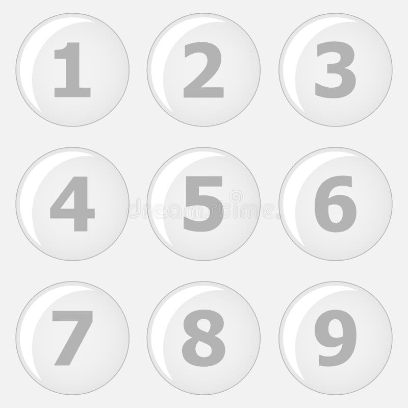 Icons Numbers Stock Vector Illustration Of Counting 26328639