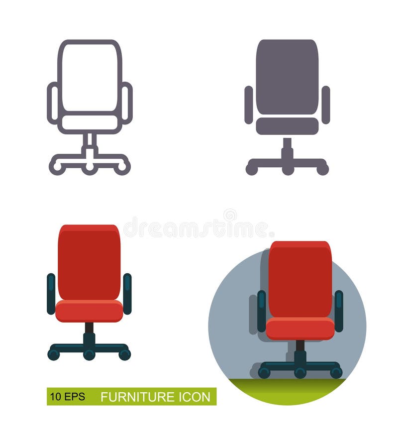 Spinning Ergonomic Chair Stock Illustrations – 432 Spinning Ergonomic ...