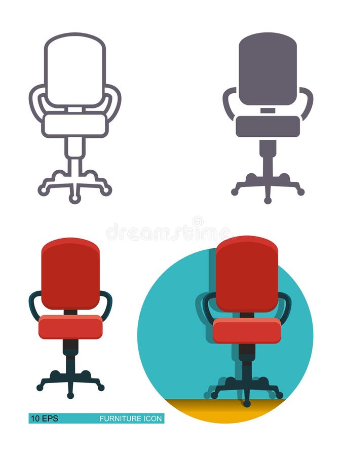Spinning Ergonomic Chair Stock Illustrations – 432 Spinning Ergonomic ...