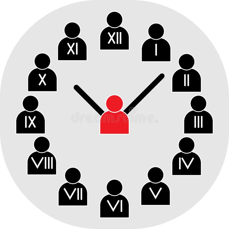 Vector Icons People with Numbers, Black and Red Stock Vector ...