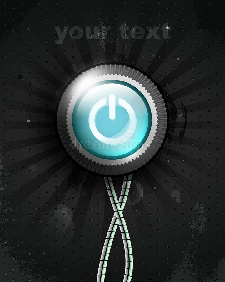 Vector Icons Power Button with Wires Stock Vector - Illustration of ...