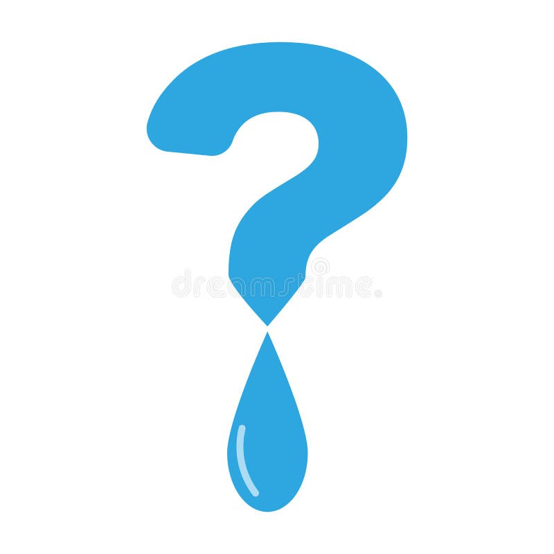Water Droplets Falling from the Question Mark. Vector. Stock Vector ...