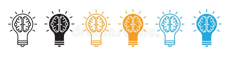 Vector Icons Representing the Power of Creative Thinking and ...