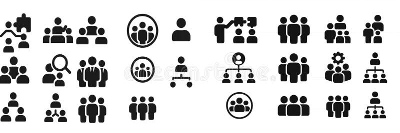 Vector Icons Representing Various Social Interactions and ...