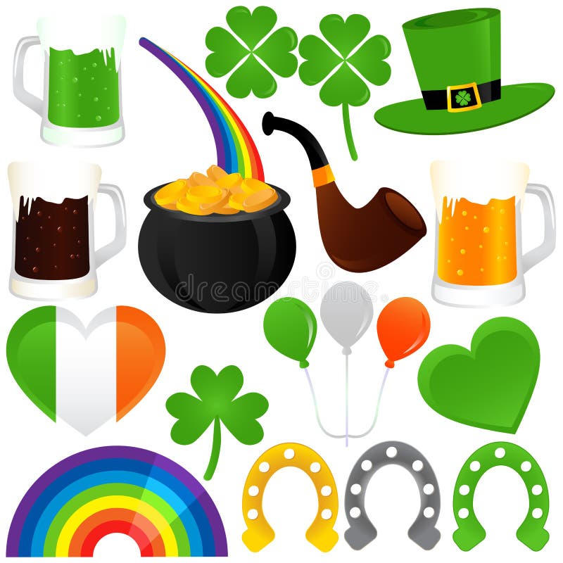 1 St. Patrick S Day Icon Set Series 2 Stock Vector - Illustration of ...