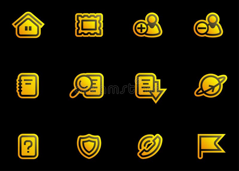 Contact Icons Gold Stock Illustrations – 732 Contact Icons Gold Stock ...