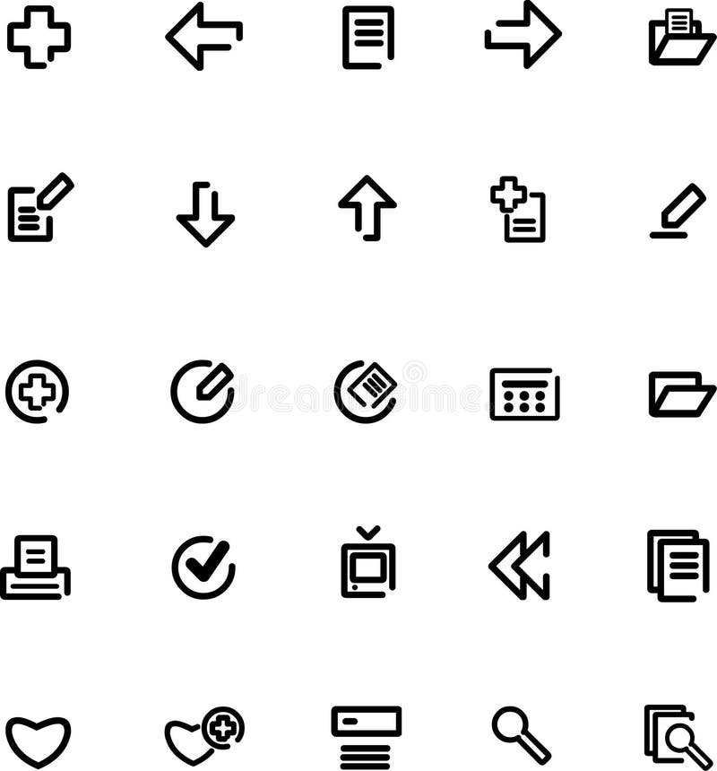 Simple icon set stock vector. Illustration of drawings - 27402279