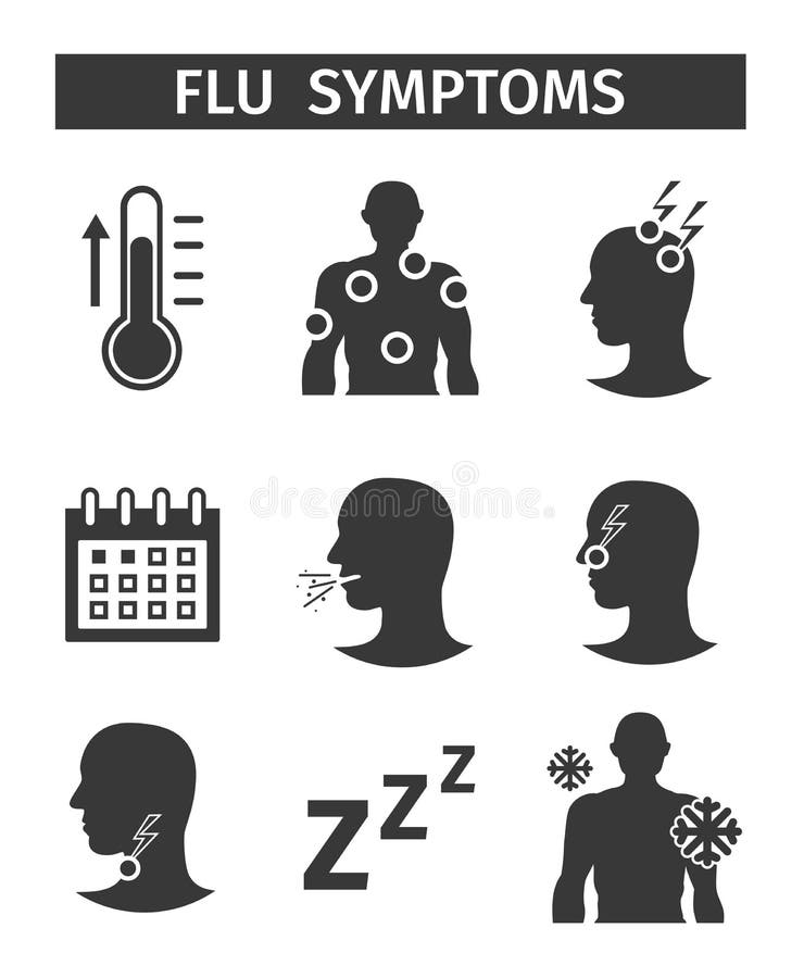 Icons Set Symptoms of Tuberculosis. TB. Vector Infographic. Stock ...