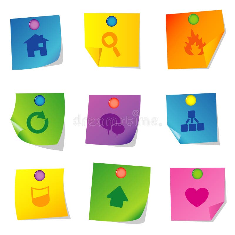 Vector icons Set four stock vector. Illustration of bubbles - 11478409