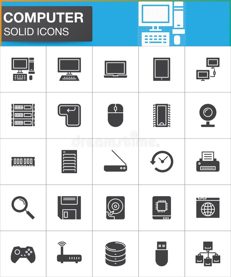 Vector Icons Set, Modern Solid Symbol Collection, Filled Style ...