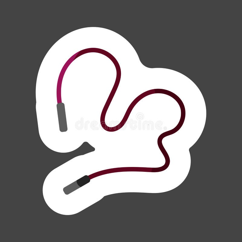 Vector Icons Skipping Rope Colored Sticker. Layers Grouped for E Stock ...
