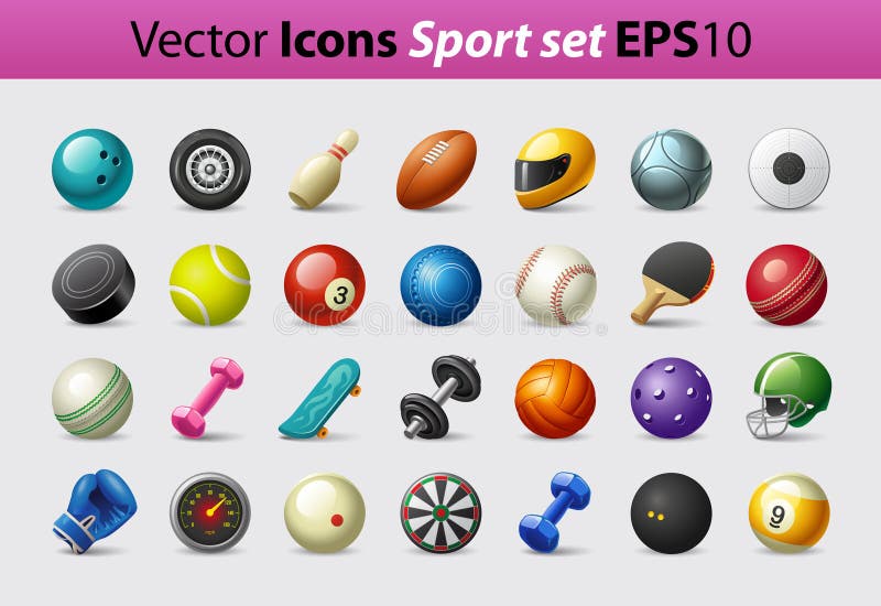 Sport icons stock vector. Illustration of equipment, puck - 9228504