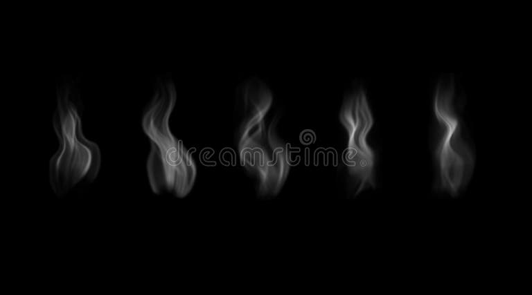 Set of Realistic Stream from Burning Objects Stock Vector ...
