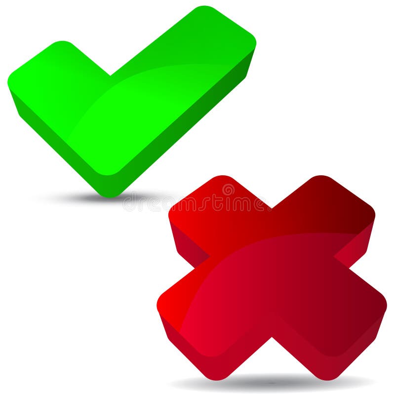 Vector icons yes and no stock vector. Illustration of answer - 37533961