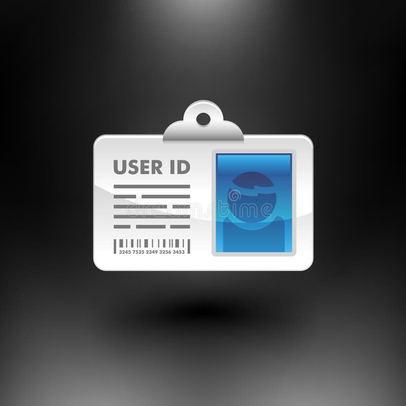 Vector ID Card stock vector. Illustration of clip, blue - 24517757