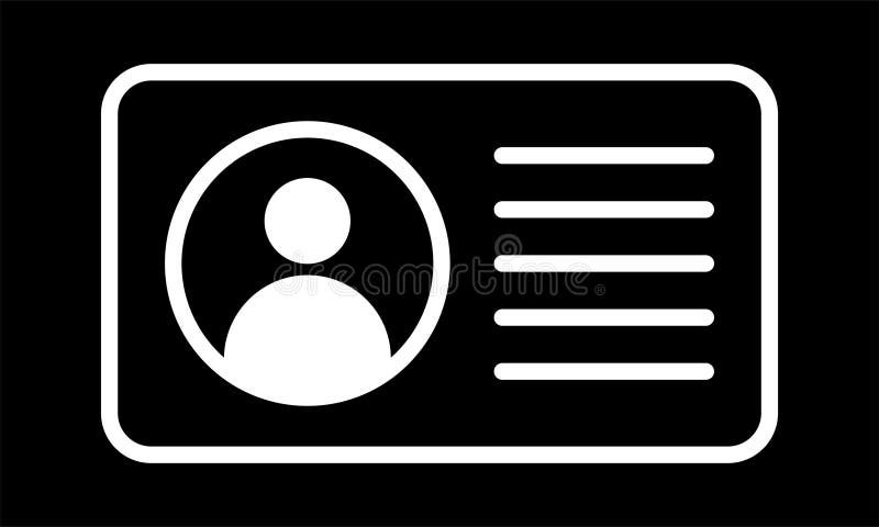Vector Id Card Icon. Identification Card Icon Stock Vector ...