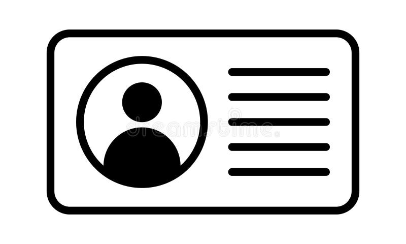 Vector Id Card Icon. Identification Card Icon Stock Vector ...