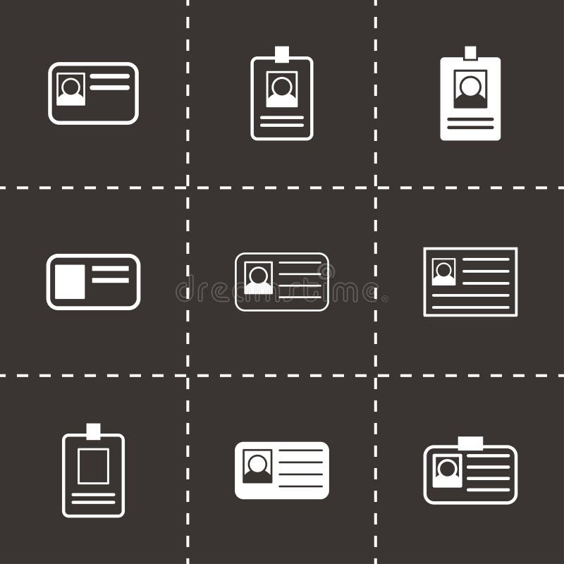 Vector id card icon set stock vector. Illustration of list - 51239474