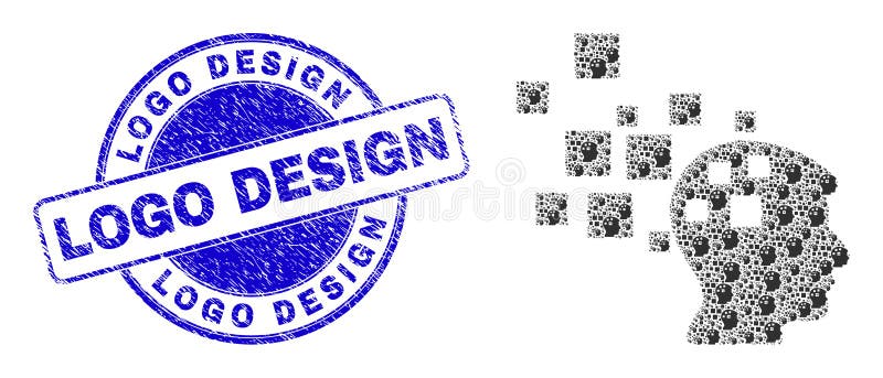 Textured Logo Design Watermark and Idea Generation Recursive Mosaic of ...