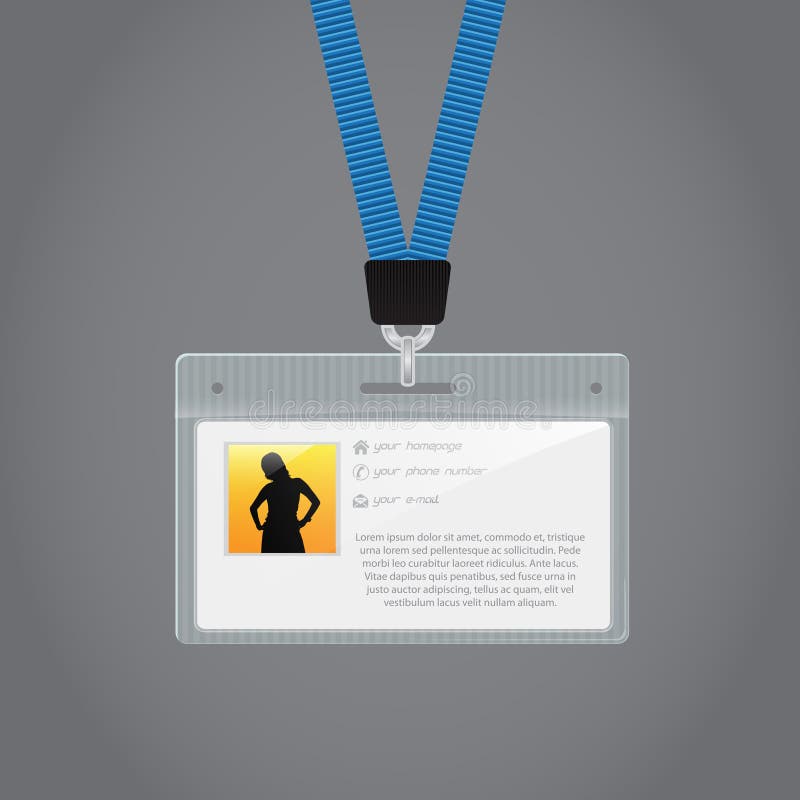 Vector Identification Cards Template Stock Vector - Illustration of ...