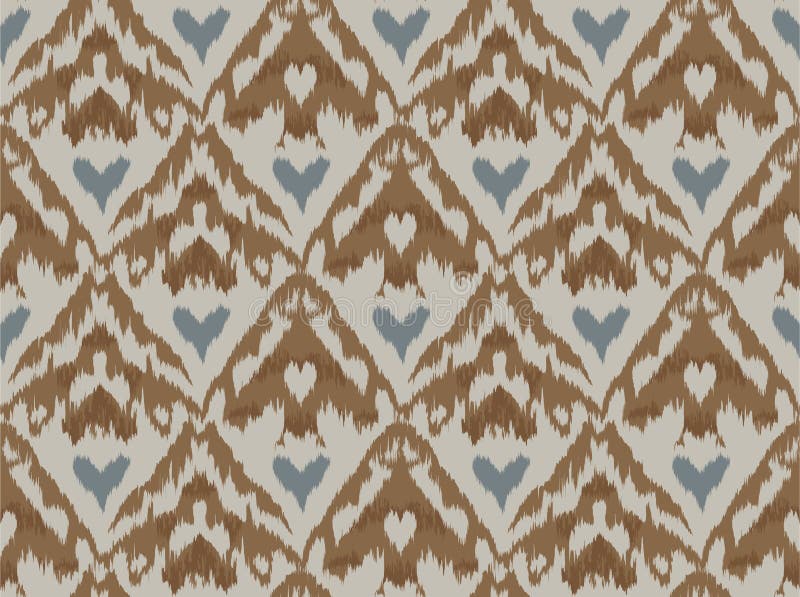 Vector Ikat Seamless Pattern Stock Vector - Illustration of texture ...